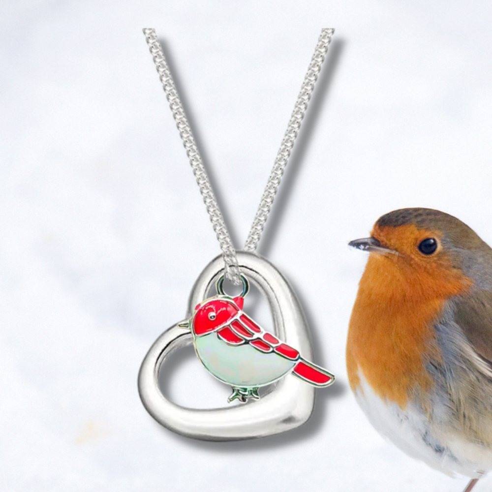 Little Red Robin Necklace- The Pet Drop